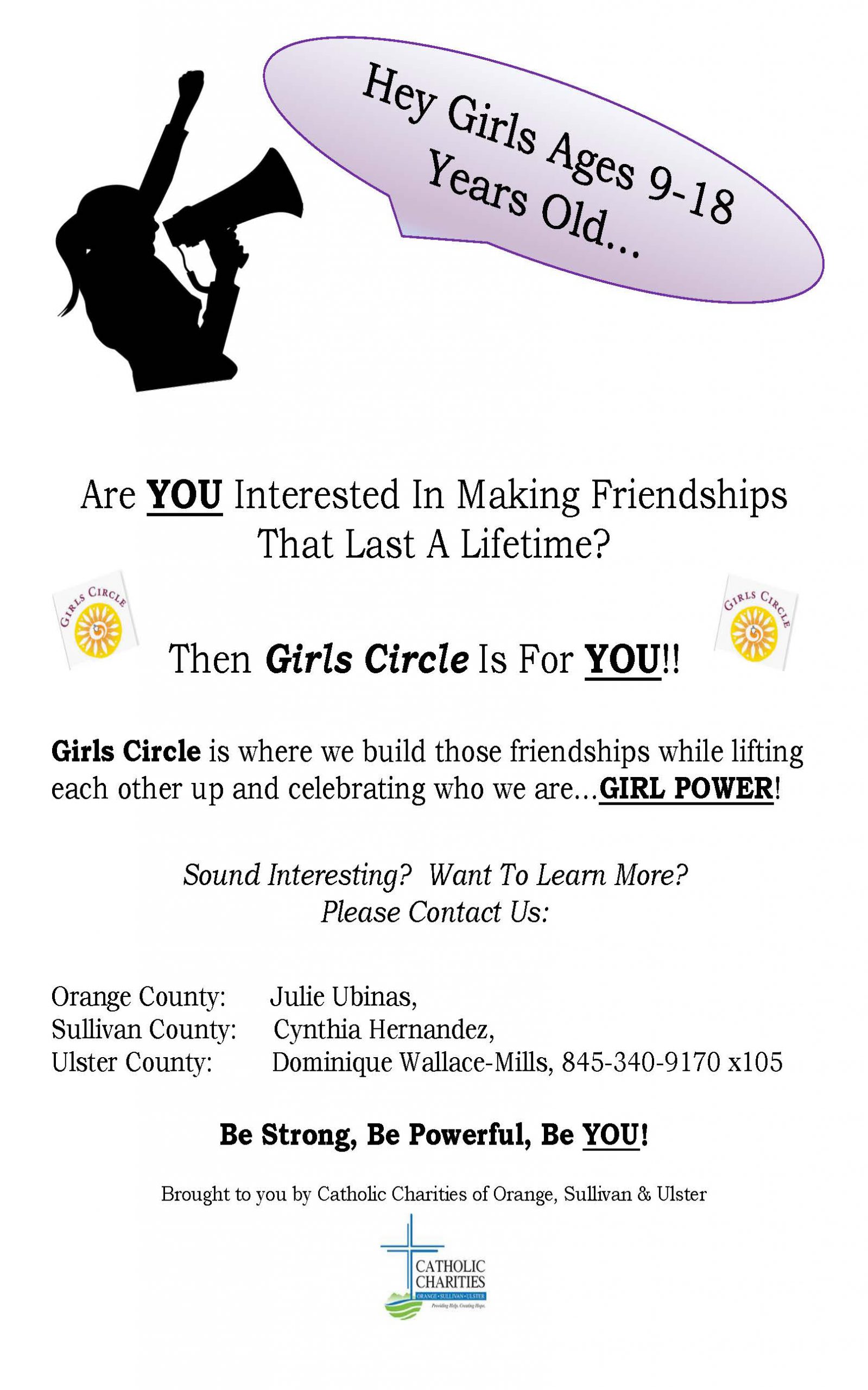 Girls Circle forming at the HUB - Monticello Central School District