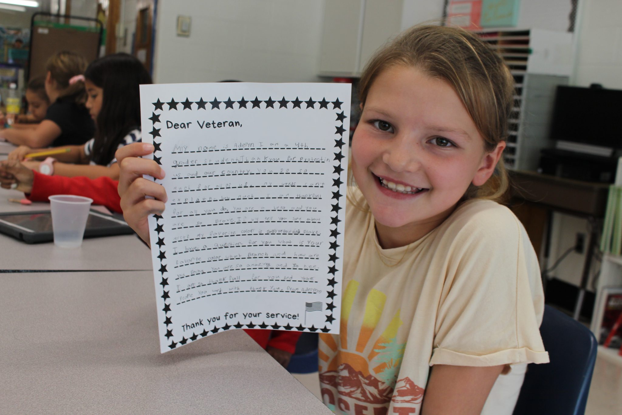 Fourth grade Students Write Letters To Veterans Monticello Central Fourth grade Students Write Letters To Veterans Monticello Central